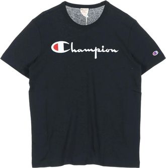Champion Crewneck T-Shirt - - Tops - Herren - Schwarzk - M