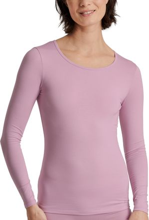 CALIDA Natural Comfort Langarmshirt, Rundhals Damen, aus hochwertiger Baumwolle, natürlicher Glanz und glatter Griff