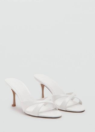 Mango Sandalette mit Absatz wei&szlig; - Damen - 35 - MANGO
