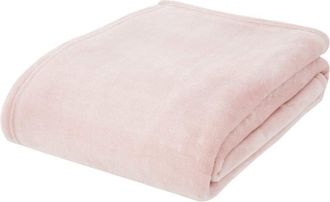 Catherine Lansfield Raschel Velvet Touch Überwurf, extragroß, 200 x 240 cm, Blush Pink