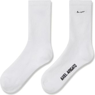 Axel Arigato unisex, Sous-vêtements, Blanc, Taille: S Doodle Logo Socks