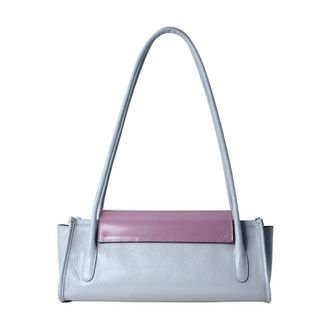 Marni Sac port&eacute; &eacute;paule Trunkette en cuir - Femme - Sacs - Gris - Taille: ONE Size