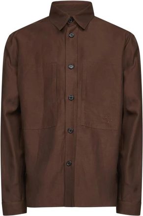Laneus Homme, Chemises, Brun, Taille: L Overshirt