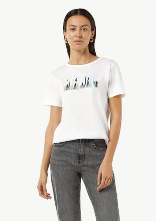 Comma Kurzarmshirt T-Shirt T-Shirt mit Artwork