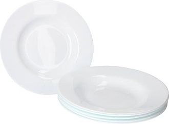 Van Well Van Well Bormioli Rocco Toledo Lot de 6 assiettes creuses &Oslash; 24 cm I Verre opale blanc