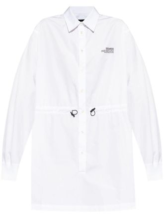 Dsquared2 robe en coton à coupe courte - Blanc