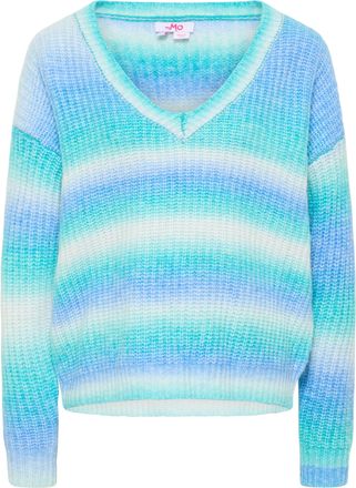 Mymo Strickpullover Damen T&uuml;rkis Mehrfarbig