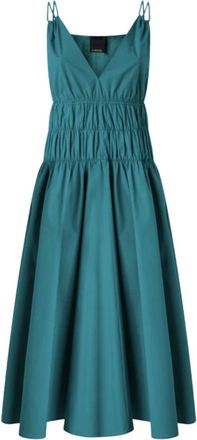 Pinko Pinko, Femme, Robes, Vert, Taille: 40 FR Amie Abito Comfort Popeline