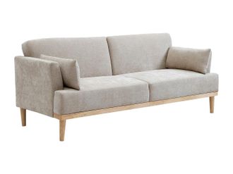 Vente-Unique 3-Sitzer-Sofa, ausziehbar, Schlafcouch, aus Stoff, Beige, Ambrilo