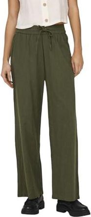Only Onltizana WVN Pantalon Ample en Coton, Vert, M