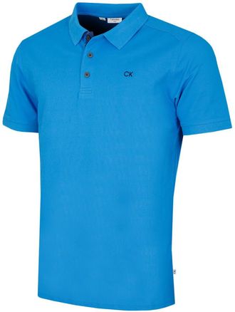 Calvin Klein Herren Campus 3 Knopf Kragen Polo Hemd - Blaue Tarnung - XXXXXL