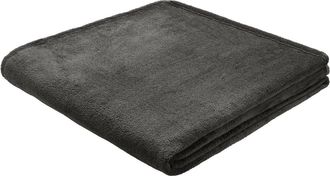 BIEDERLACK Biederlack 696083 Wohn und Kuscheldecke, Fleece, Anthrazit, 150x200