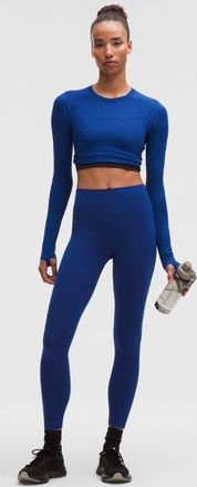 lululemon Wunder Train Leggings mit hohem Bund f&uuml;r Frauen - 64 cm - Gr&ouml;&szlig;e 10 in Riverside