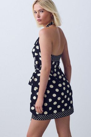Next Minikleid Neckholder-Sommerkleid in Minil&auml;nge mit Schal (1-tlg)