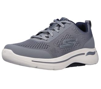 Skechers Herren Gowalk Arch Fit-athletischer Workout-wanderschuh mit Luftgekühltem Schaumstoff Sneaker, Grau, Marineblau, 46 EU X-Weit