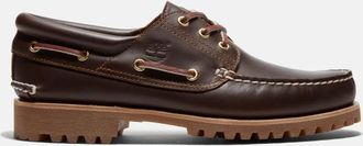 Timberland Handgenähter Timberland Authentic 3-Eye Lug Bootsschuh für Herren in Braun, Herren, Braun, Größe