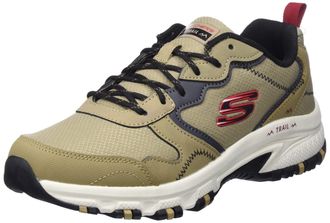Skechers Herren 237267 TPE Sneaker, Taupe Leather Mesh Synthetic Red Trim, 39.5 EU