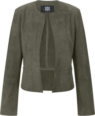 Riani Lederjacke - - Jackets - Damen - Gr&uuml;n - L