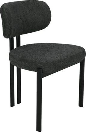 HowHomely Chaise de salle &agrave; manger, noire, 82,5 x 56 x 56 cm, pour cuisine, salon, cuisine, bureau