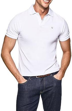 Hackett Polo Amr Cut Lines homme, Blanc (Optic White 802), X-Large