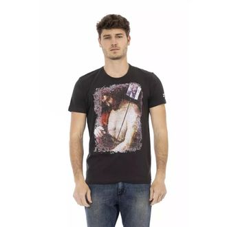 Trussardi Homme, Tops, Noir, Taille: 3XL Action T-shirt à Manches Courtes