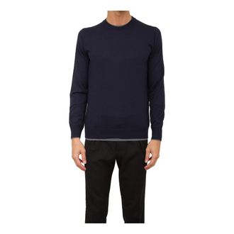 Paolo Pecora Blaues Rundhals-Shirt - - Sweatshirts & Hoodies - Herren - Blau - 2XL