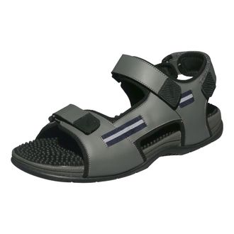 Revs Lomond - Reflexzonen-Massage-Sandalen mit Klettverschluss f&uuml;r Herren, Grau 44/45EU (Etikett 45EU)