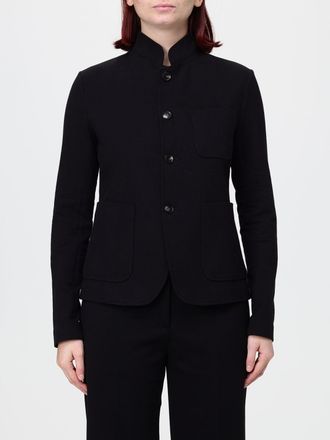 Circolo 1901 Blazer court en viscose &agrave; col mao et &eacute;paules rembourr&eacute;es