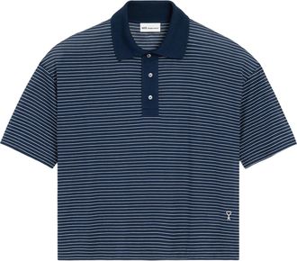 Ami Polo coupe carr&eacute;e ray&eacute; avec &eacute;cusson Ami De Coeur