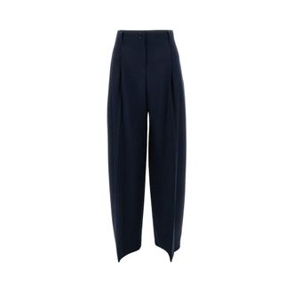 Alexander McQueen Weitgeschnittene- elegante Hose - - Trousers - Damen - Blau - L