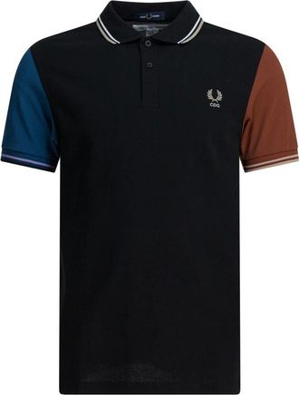 Comme Des Gar&ccedil;ons Homme, Tops, Noir, Taille: XL Color Block Polo Knit