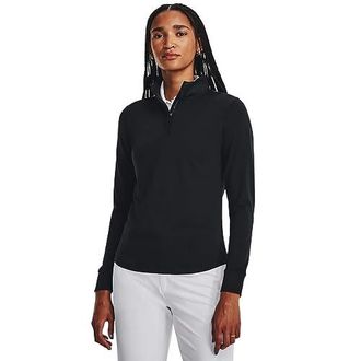 Under Armour Zinger Manches courtes Fermeture &Eacute;clair 1/4 pour femme, (001) Noir/argent&eacute; m&eacute;tallis&eacute;, Taille S