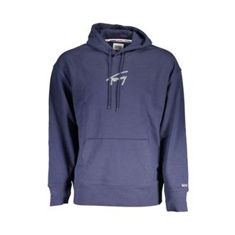 Tommy Hilfiger Blauer Bestickter Hoodie Stilvolles Design - - Sweatshirts & Hoodies - Herren - Blau - XL