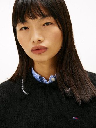 Tommy Jeans Strickpullover TJW OVS ARGYLE POLO SWEATER