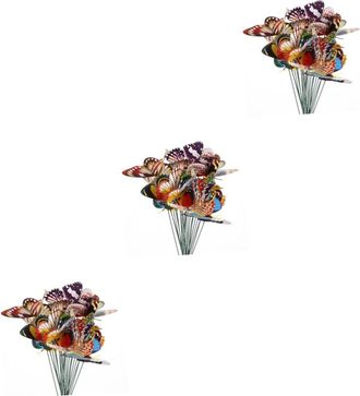 BESPORTBLE 72st&uuml;cke Teiliges K&uuml;nstlicher Schmetterlinge Fluoreszierende Dekoration F&uuml;r Hochzeiten Partys Und Gartenarrangements Leicht Mit St&auml;bchen Einzusetzen F