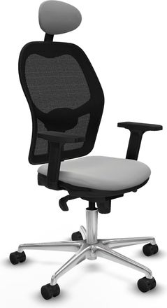 Piqueras y Crespo Stuhl mit verstellbarer Lendenwirbelst&uuml;tze mit 2D-Armlehnen und festem Kopfteil, ausgestattet mit 5 Positionen und eingespritztem Schaumstoff. 65 mm N