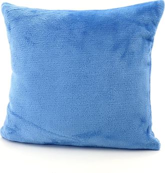 Heimtexland Flanell Kuschel Kissen Super Soft Dekokissen Plüsch Typ380 Kissenhülle Hellblau 48x48 cm