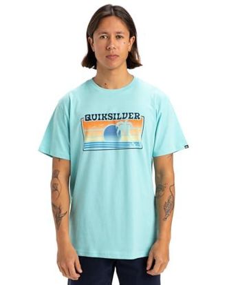 Quiksilver T-Shirt Manche Courtes Sun Faded SS Homme Bleu XXL