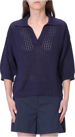 KANGRA Femme, Pulls, Bleu, Taille: 38 FR V-neck Tricots
