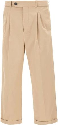 Dr&ocirc;le de Monsieur Homme, Pantalons, Beige, Taille: XL Le Pantalon a Plis Cropped