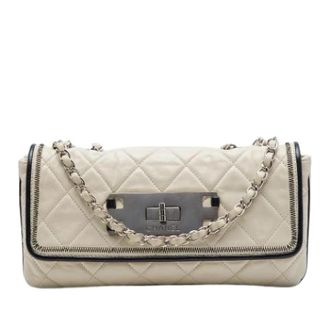 Chanel Pre-owned East West Flap Bag - - Pre-owned - Damen - Wei&szlig; - ONE SIZE