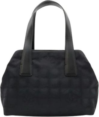 Chanel Sac &agrave; main vintage en nylon pr&eacute;-poss&eacute;d&eacute; - Femme - Pre-owned - Noir - Taille: ONE Size