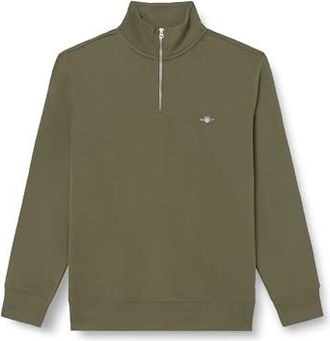 GANT Reg Shield Half Zip Sweat Maillot de surv&ecirc;tement, Kaki, XL Homme