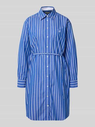 GANT Knielanges Hemdblusenkleid mit Bindeg&uuml;rtel