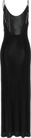 Saint Laurent Viscose Long Dress - Black