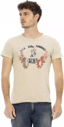 Trussardi Action Kurzarm-T-Shirt - - Tops - Herren - Beige - L