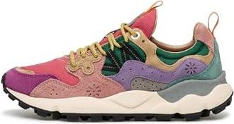 Flower Mountain Baskets en suède et Tissu Technique, Fuchsia- 38