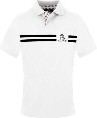 Aquascutum Poloshirt f&uuml;r Herren, Mit Kragen (Wei&szlig;)