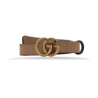 Gucci GG Marmont Thin Belt - - Accessories - Damen - Braun - 65 CM