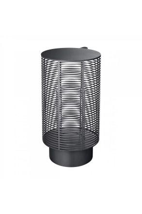Blomus Laterne Olea, Dunkelgrau, Metall, rund, 48 cm, Glaseinsatz, Dekoration, Windlichter & Laternen, Laternen